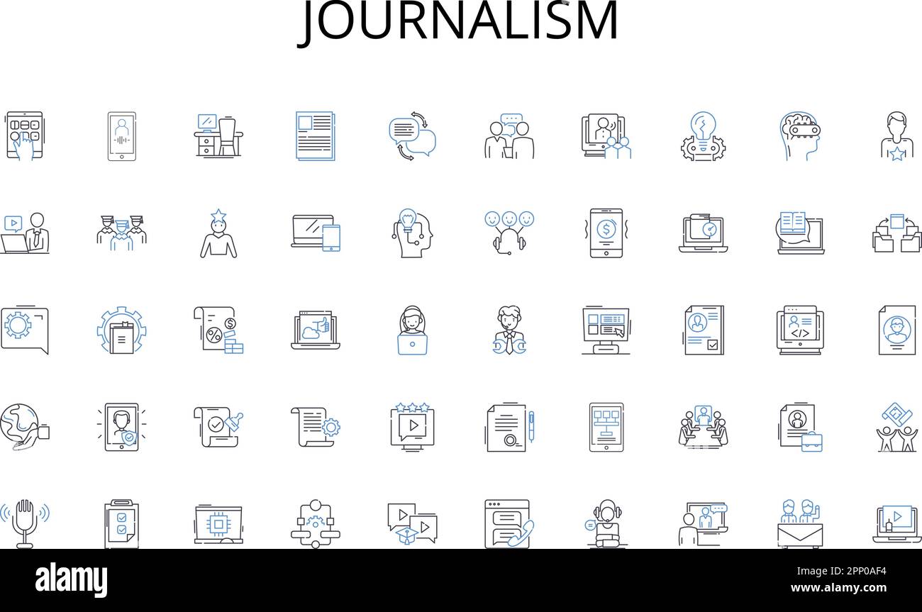journalism line icons collection. Synergy, Collaboration, Teamwork ...