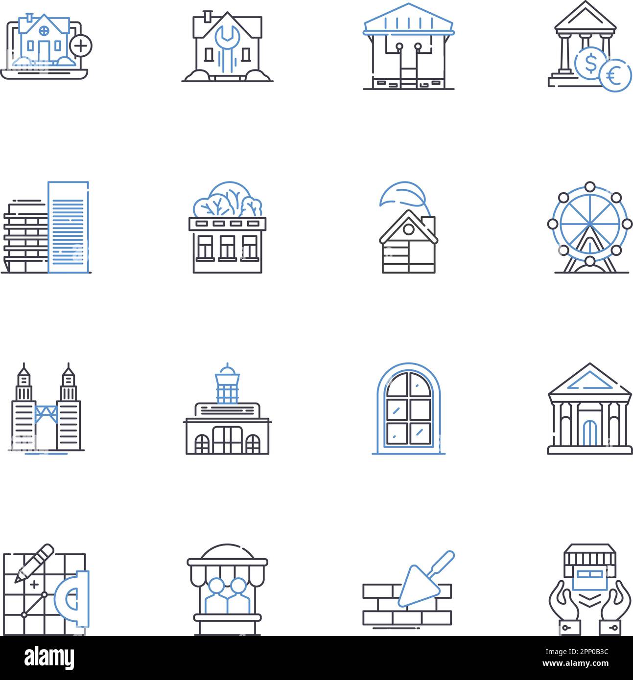 Package design line icons collection. Aesthetics, Color, Typography ...