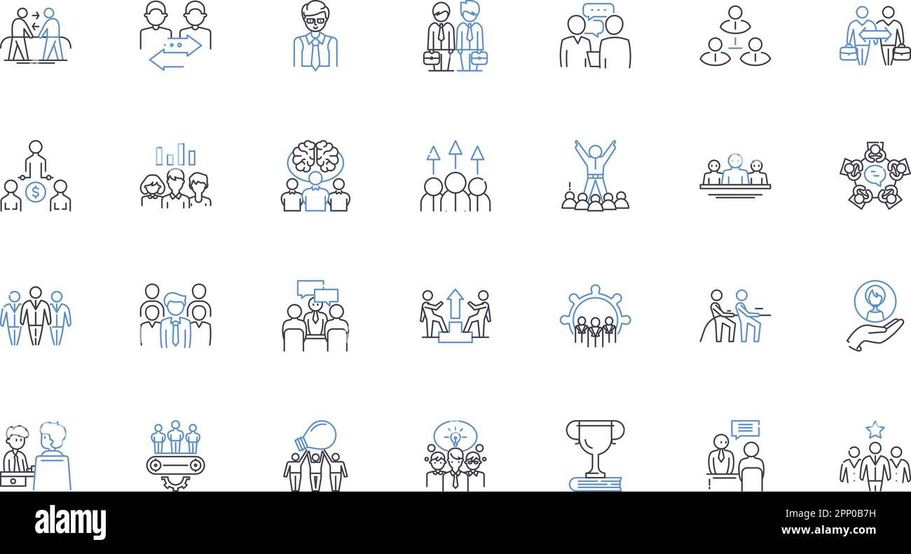 Disability rights line icons collection. Equality, Accessibility ...