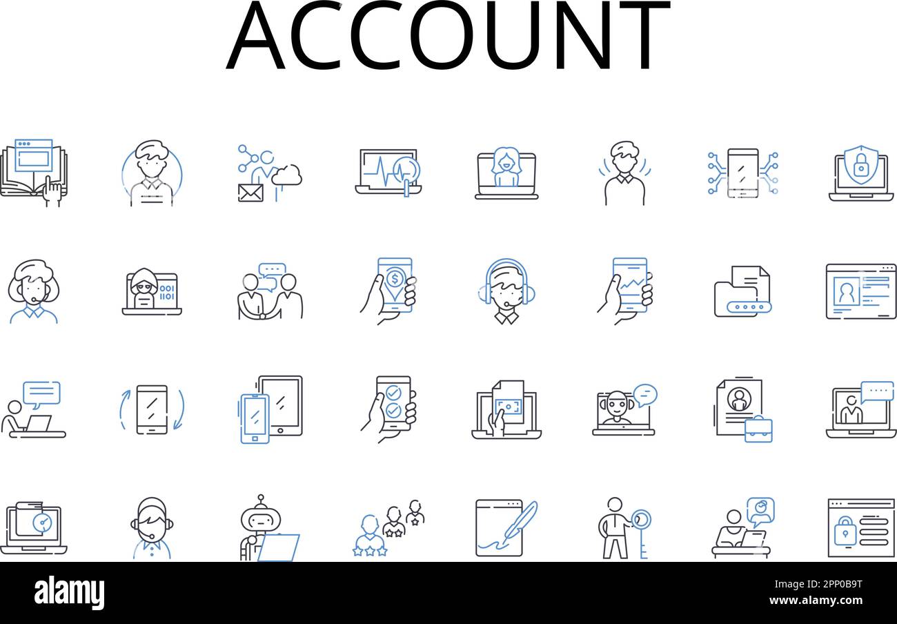 Account line icons collection. Balance Sheet, Financial Statement ... Account line icons collection. Balance Sheet, Financial Statement ...