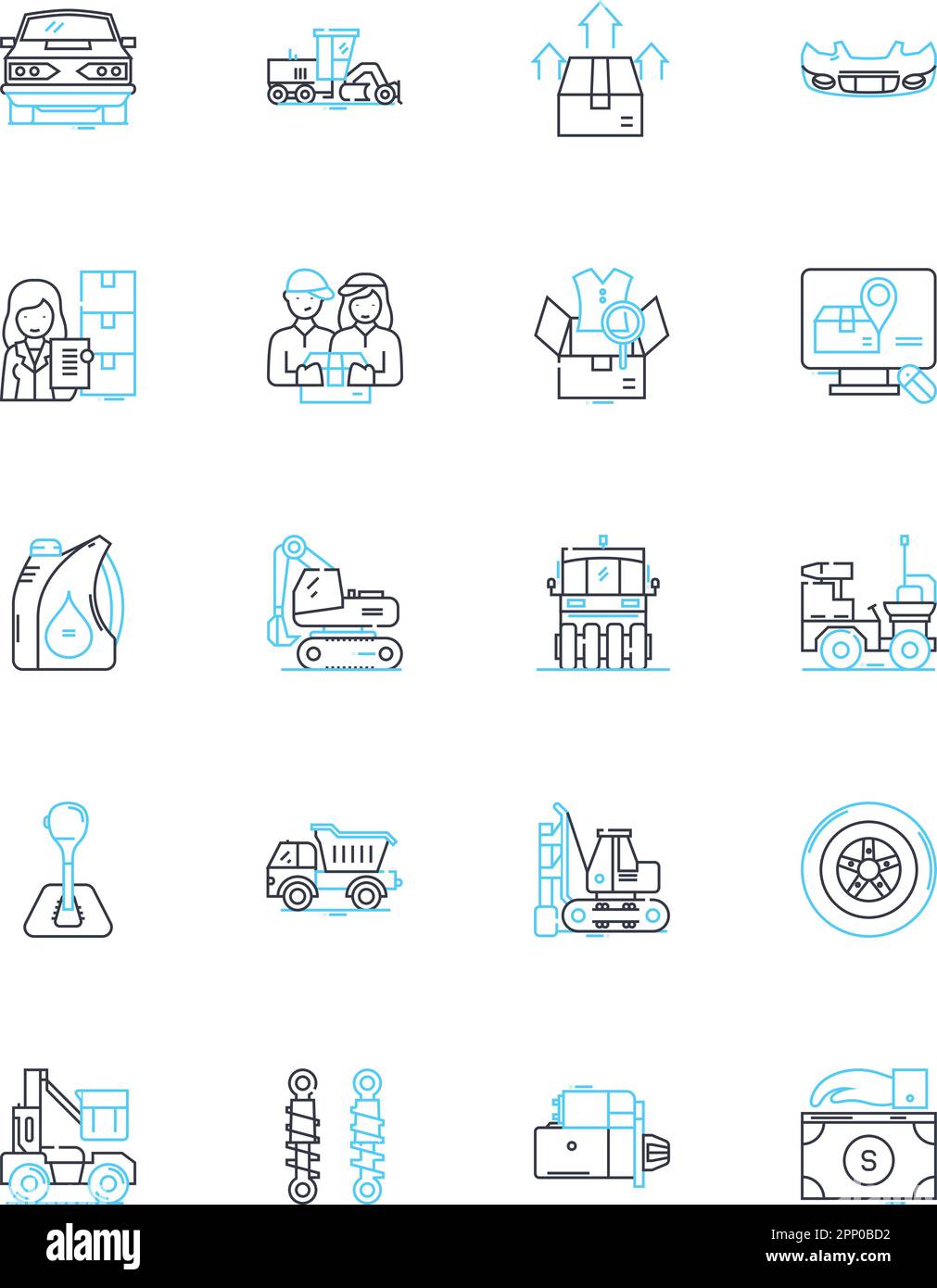 Transfer linear icons set. Exchange, Relocation, Shift, Movement ...