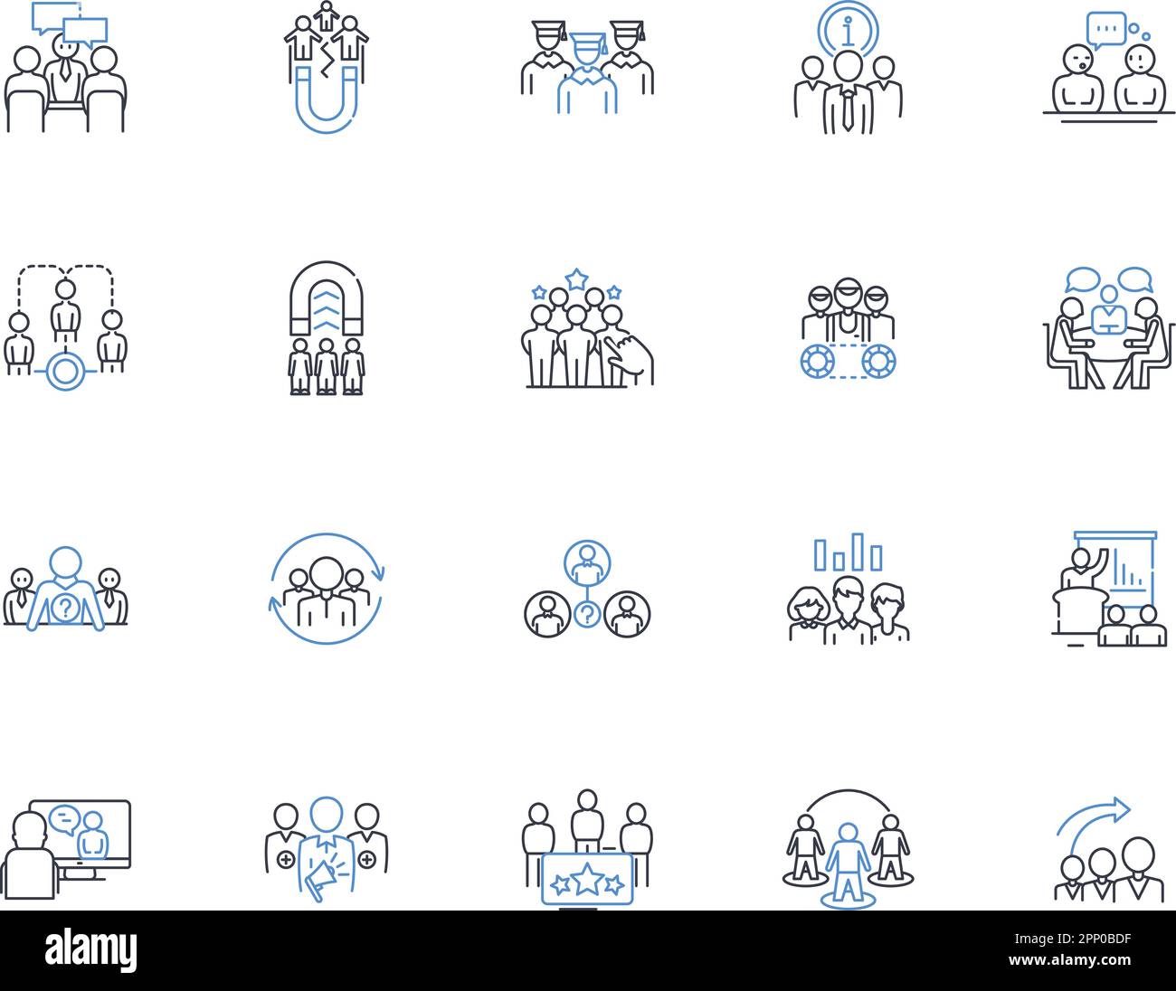 Compromise Discussion line icons collection. Negotiation, Agreement ...
