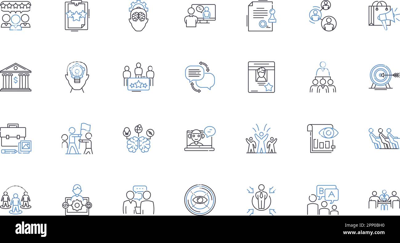 Commercial federation line icons collection. Federation, Commerce ...