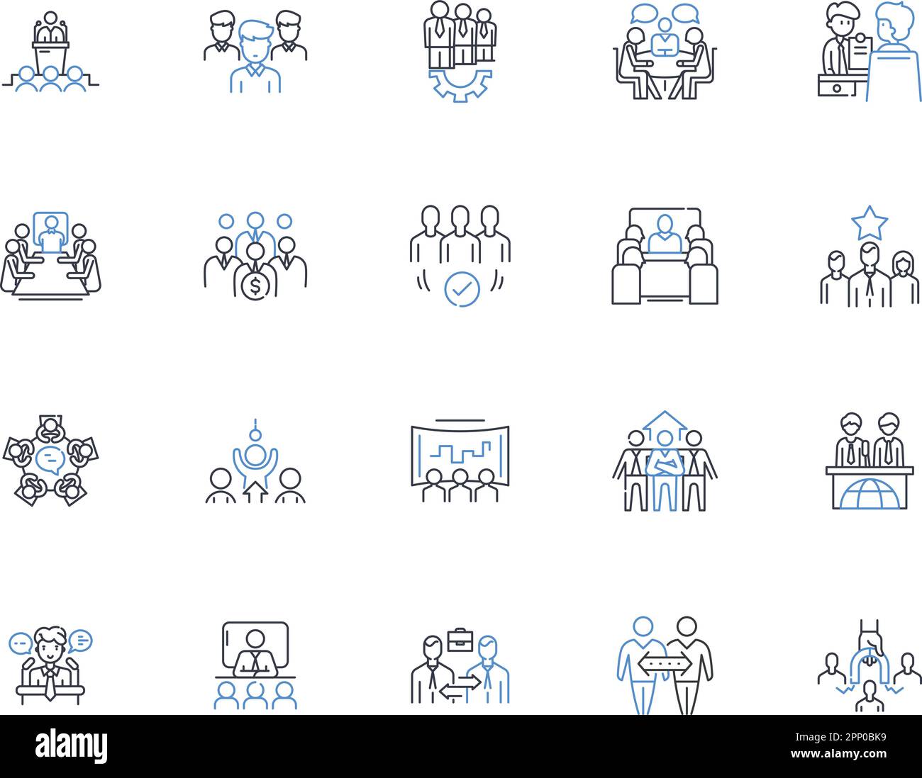 Conclave line icons collection. Meeting, Council, Gathering, Assembly ...