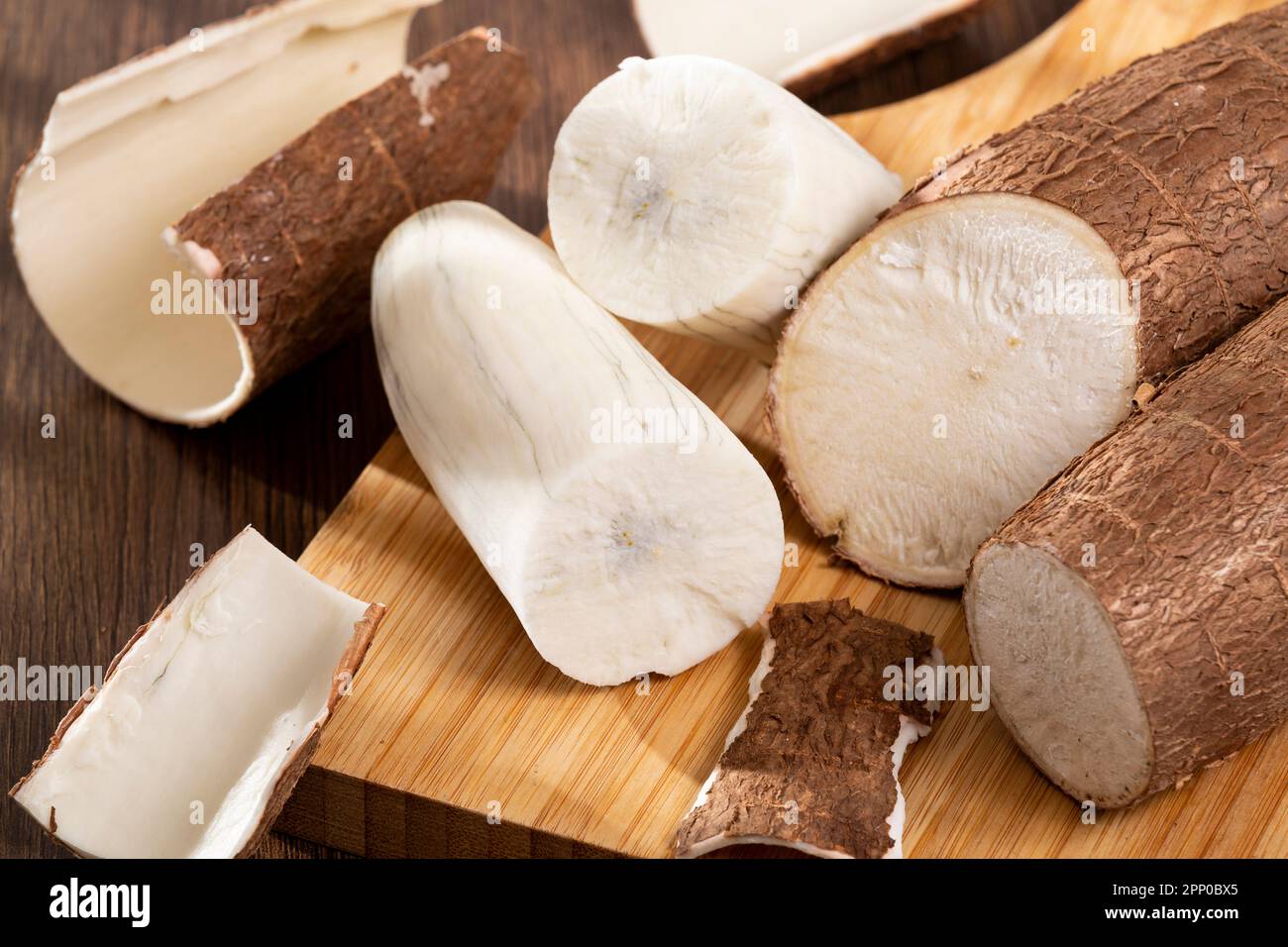 Fresh Organic Cassava Root - Manioc Esculenta; On White Background ...