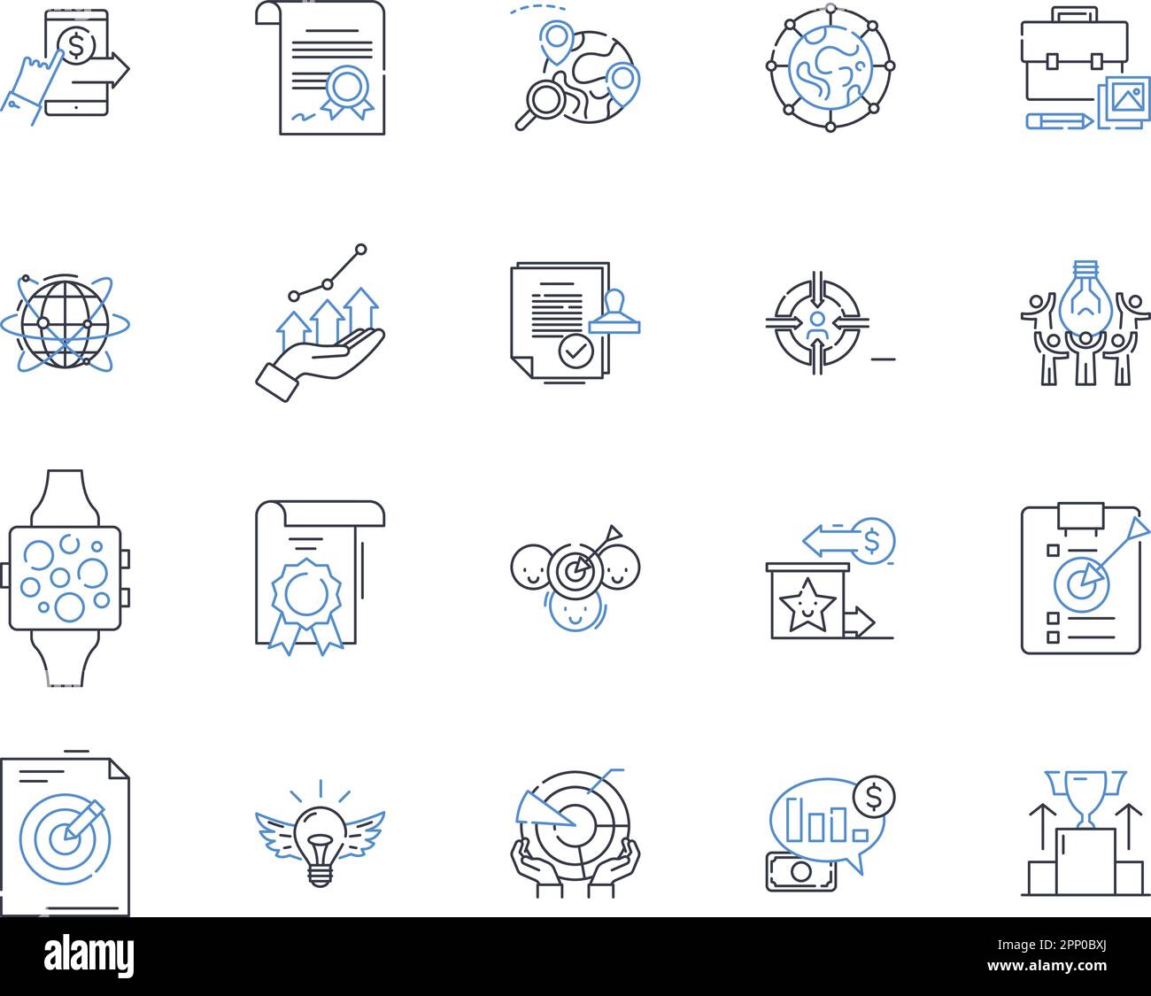 Human strategy line icons collection. Tactics, Planning, Collaboration ...