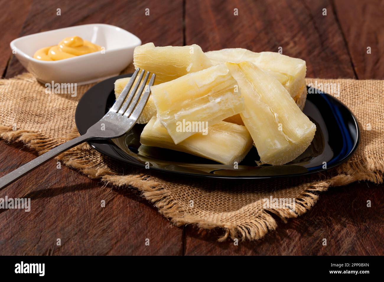 Cooked Manioc Esculenta (mandioca, Yuca, Brazilian Rice Paddy Stock ...