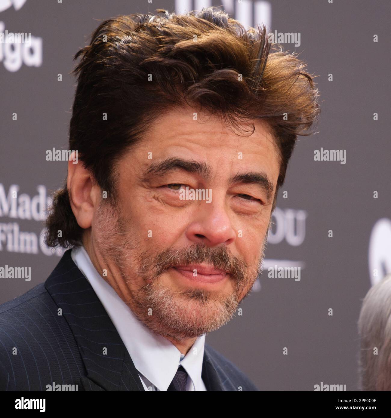 Madrid, Spain. 21st Apr, 2023. Actor Benicio Del Toro attends the press ...