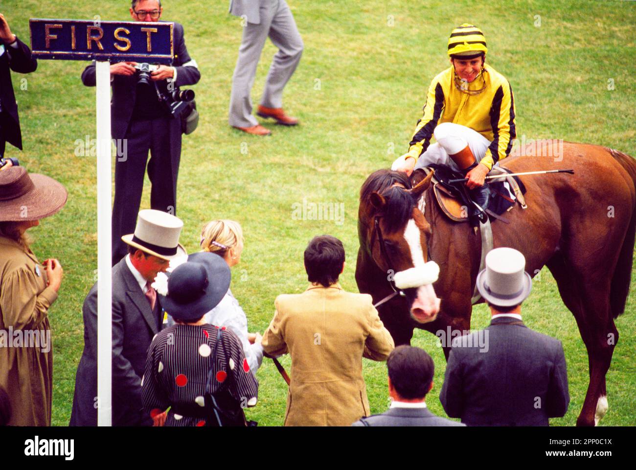 The Winners Enclosure at Royal Ascot races in 1982 Stock Photo - Alamy