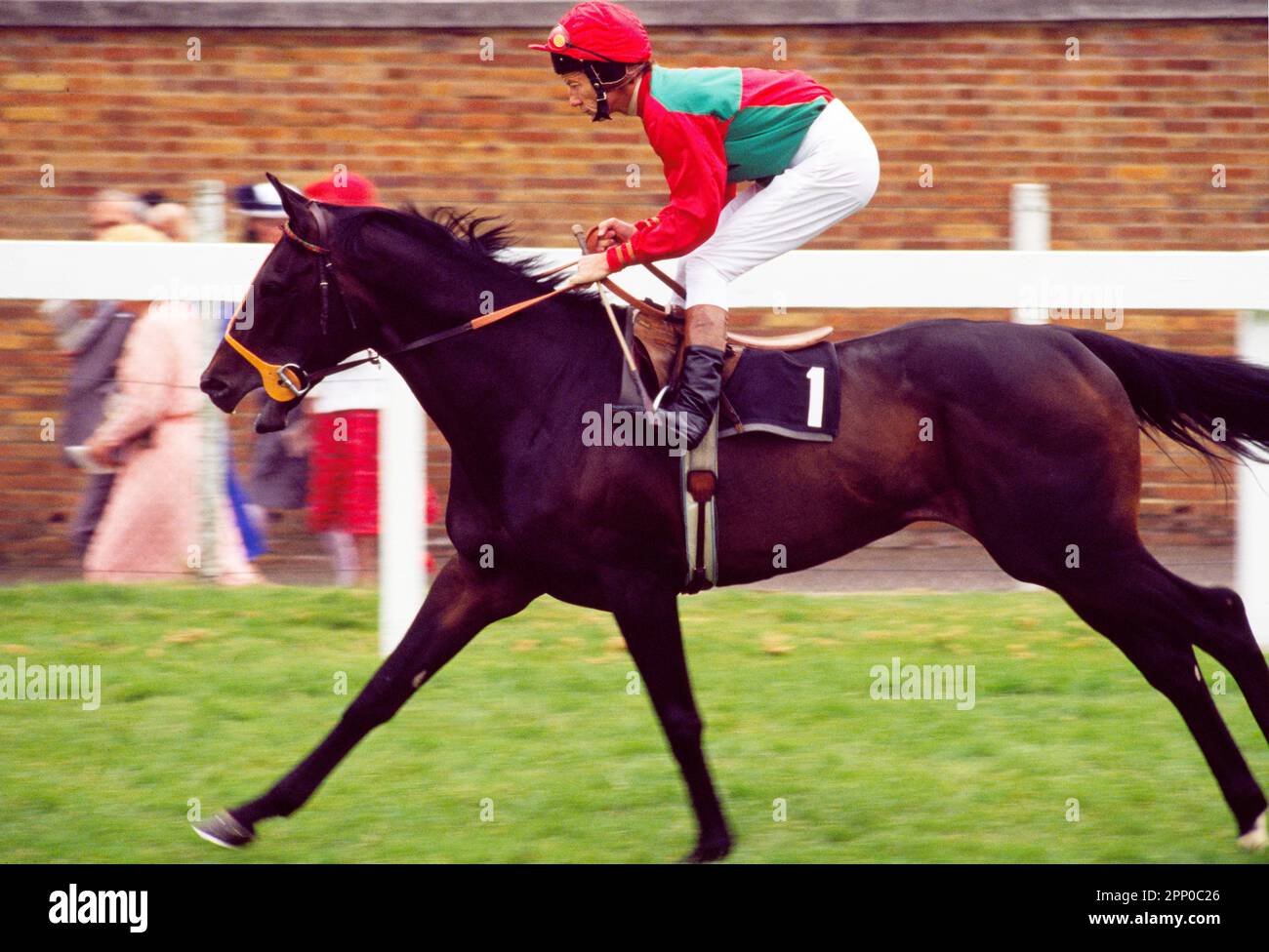 Lester Piggott riding at Royal Ascot races in 1982 Stock Photo - Alamy