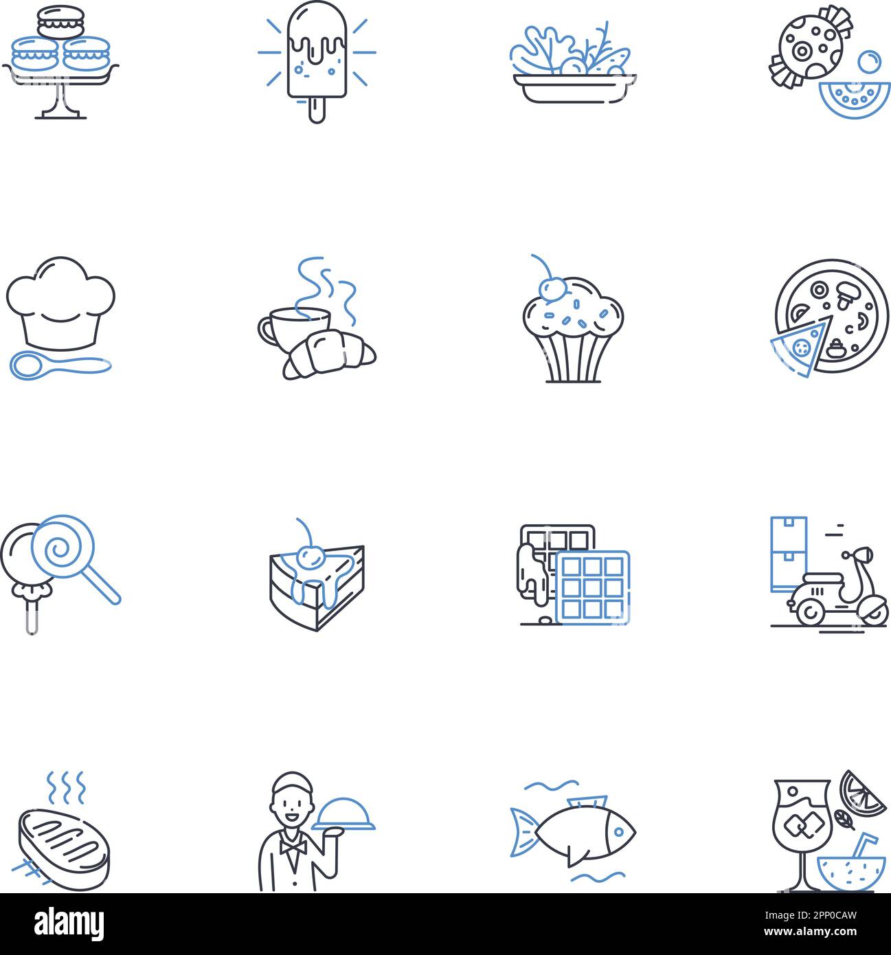 Haute Cuisine line icons collection. Michelin, Gourmet, Culinary ...