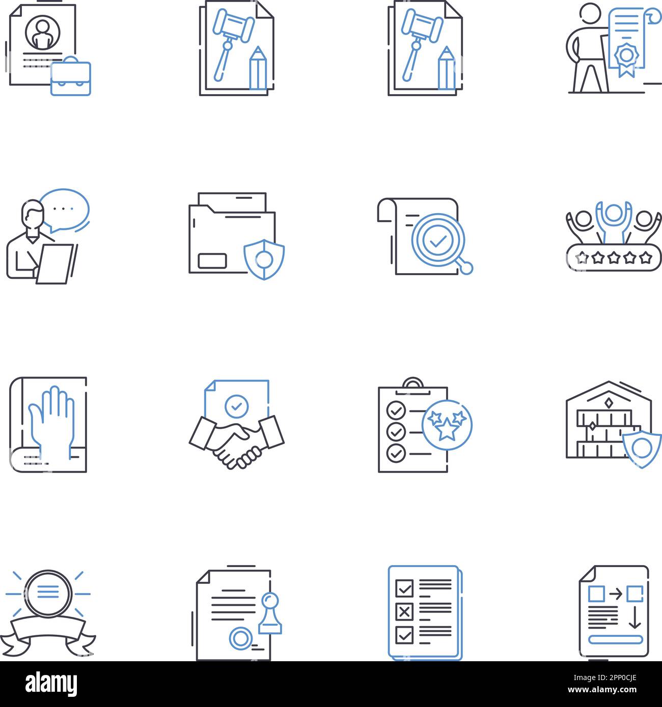Selections line icons collection. Choices, Alternatives, Options ...