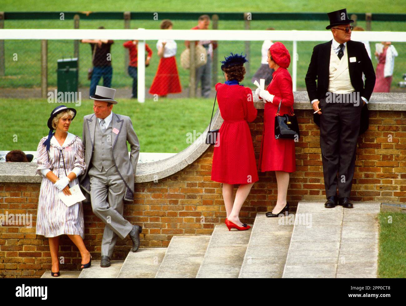 People at Royal Ascot races in 1982 Stock Photo - Alamy