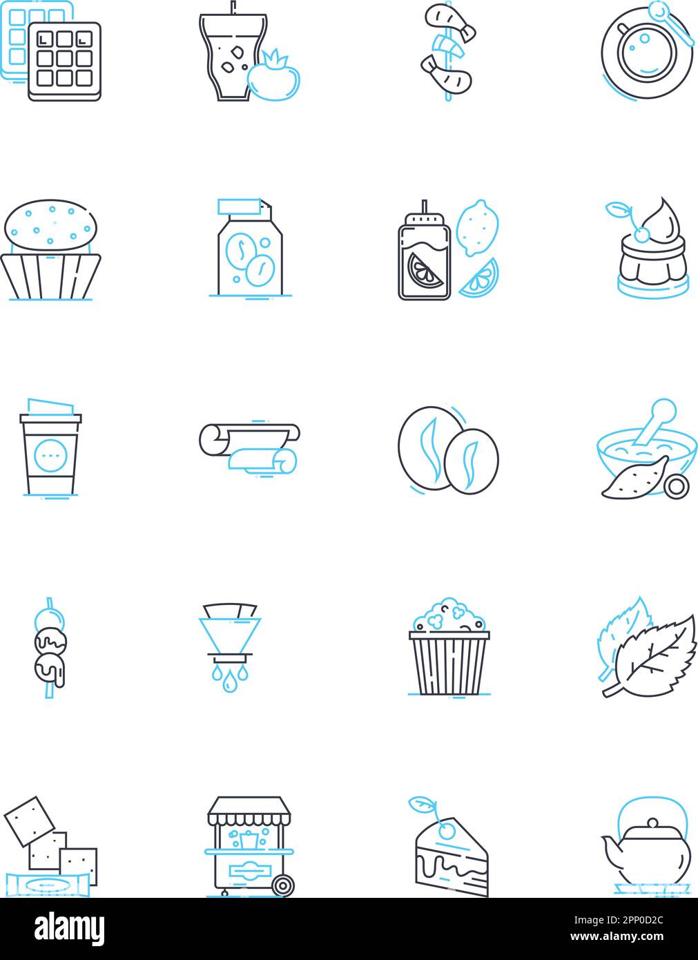 Sustainable Farming linear icons set. Organic, Regenerative ...