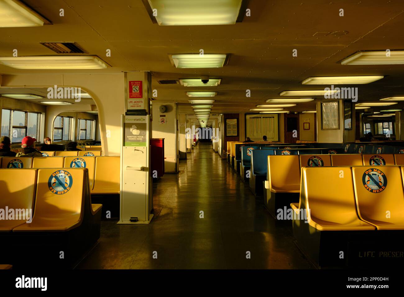 Interior of the cabin on the Staten Island Ferry, Staten Island, New ...