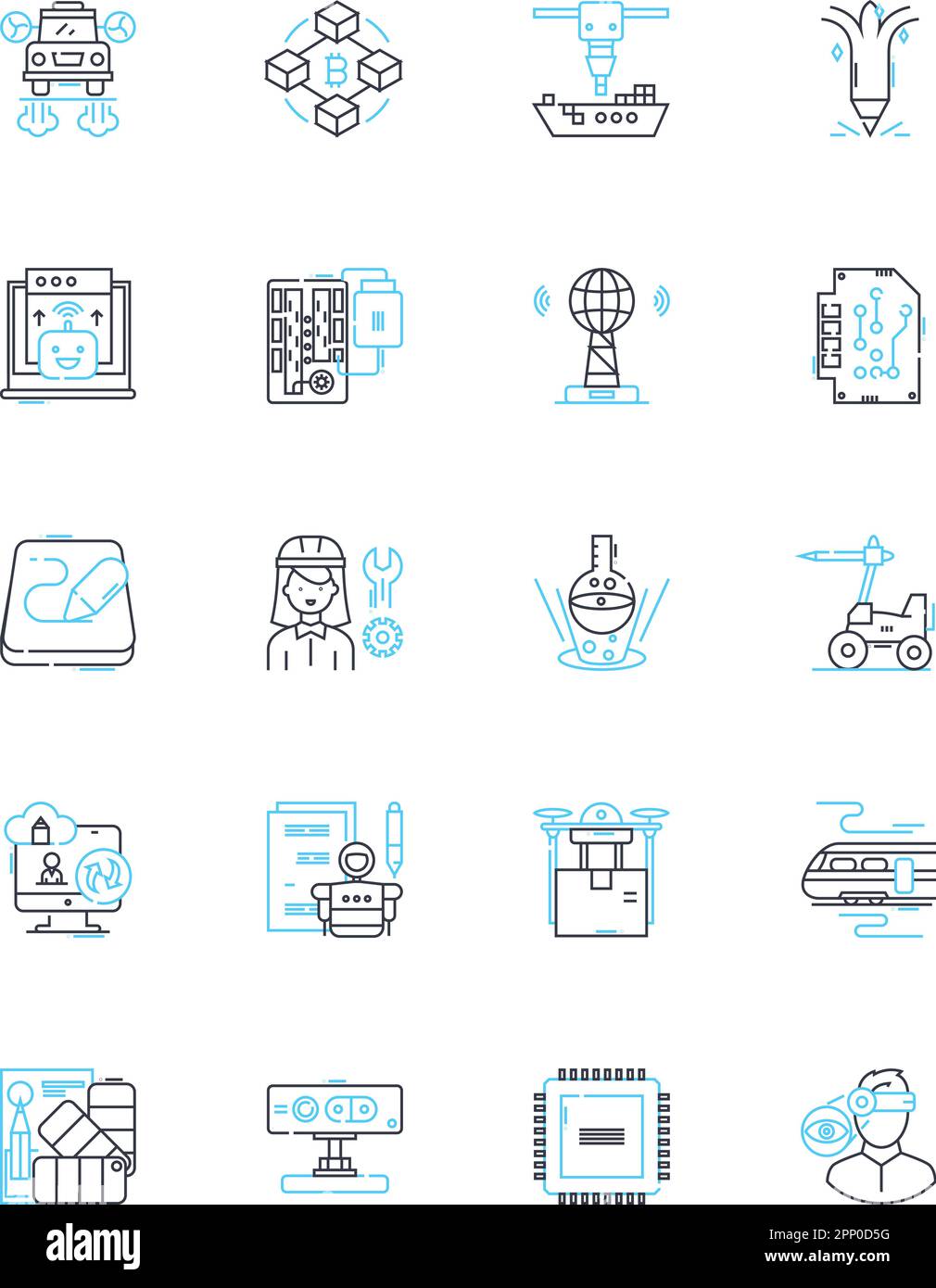 Unified Devices Linear Icons Set Integration Efficiency