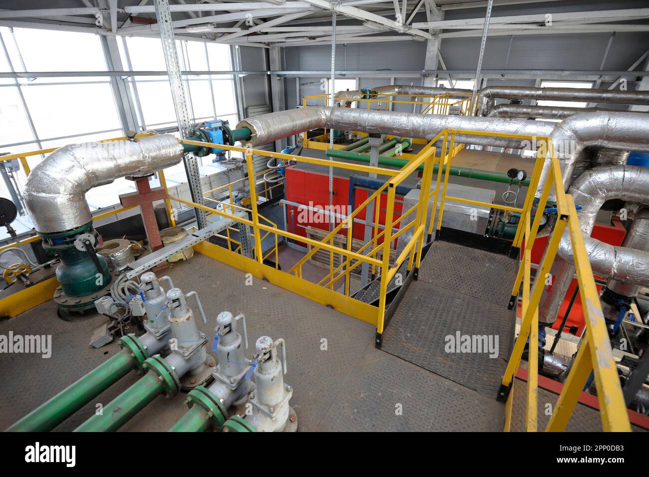 Complex system of steam generation vessels, pipelines pumps valves ...