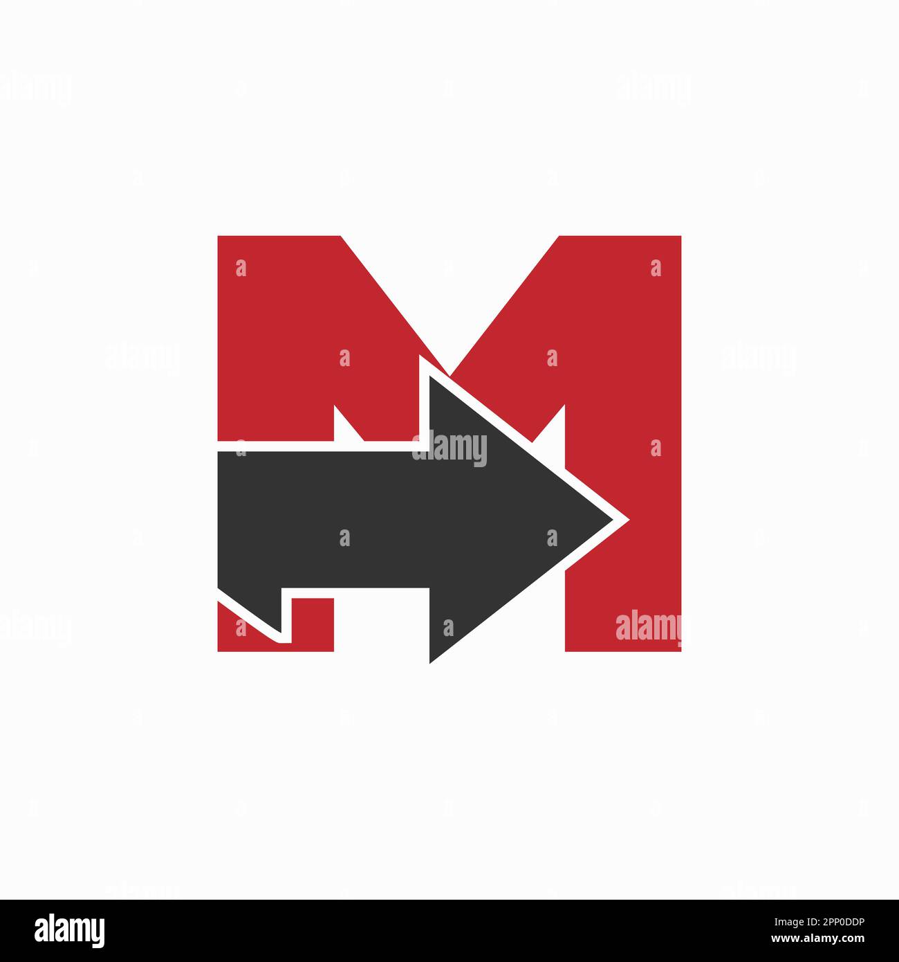 Letter M With Arrow Icon, Financial Growth Logo Design Stock Vector ...