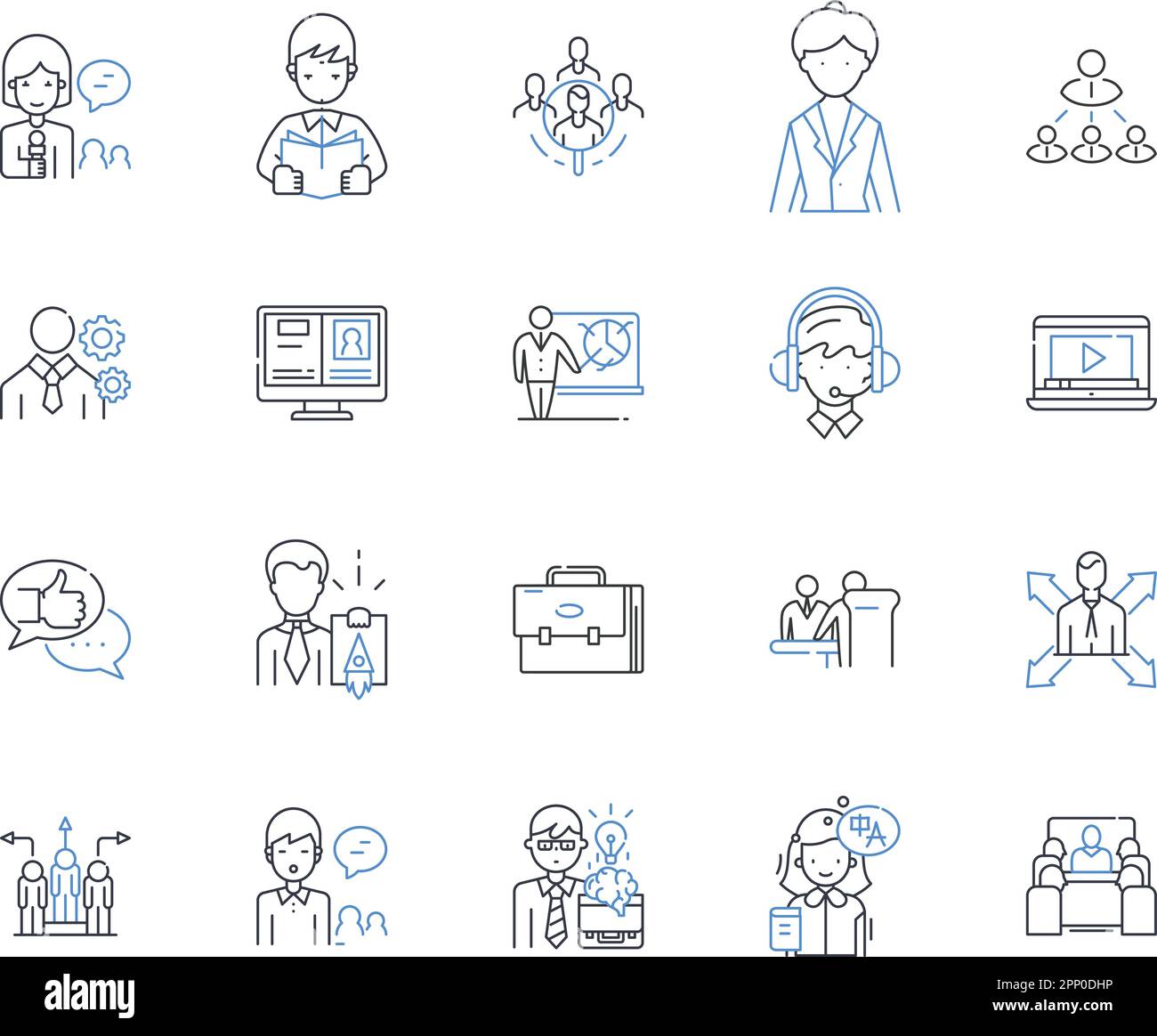 Task Prioritization Line Icons Collection Urgency Importance