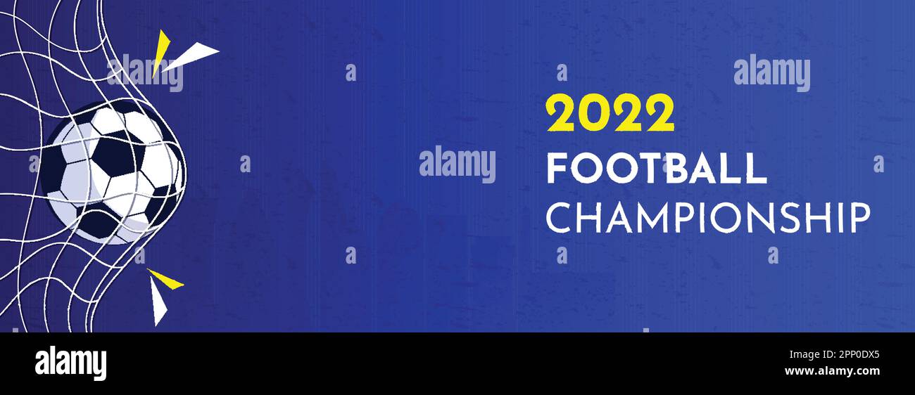 2022 Football Championship Concept With Close Up Of Soccer Ball Hits ...