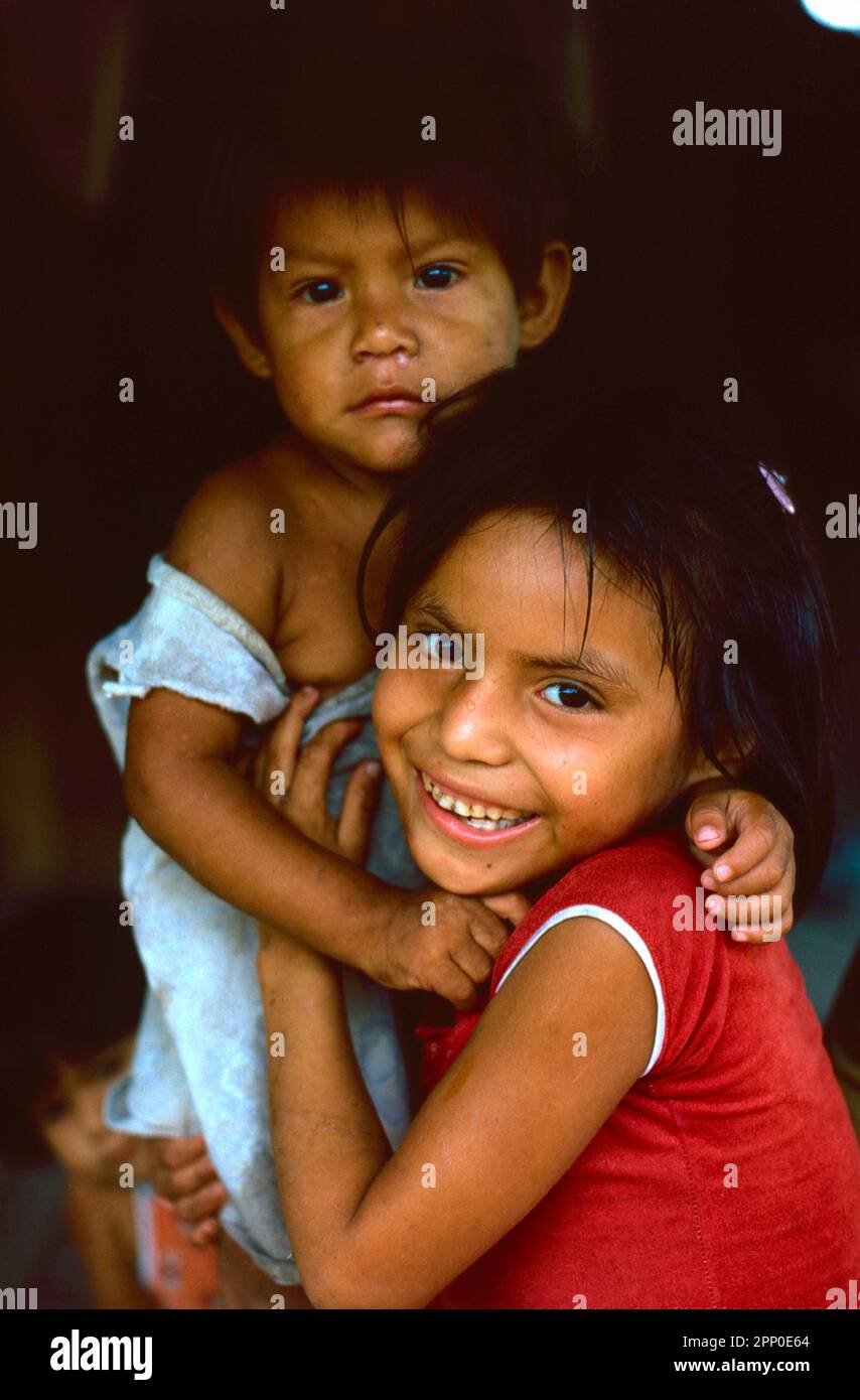 Children in the Peruvian Selva (jungle region), Peru South America ...