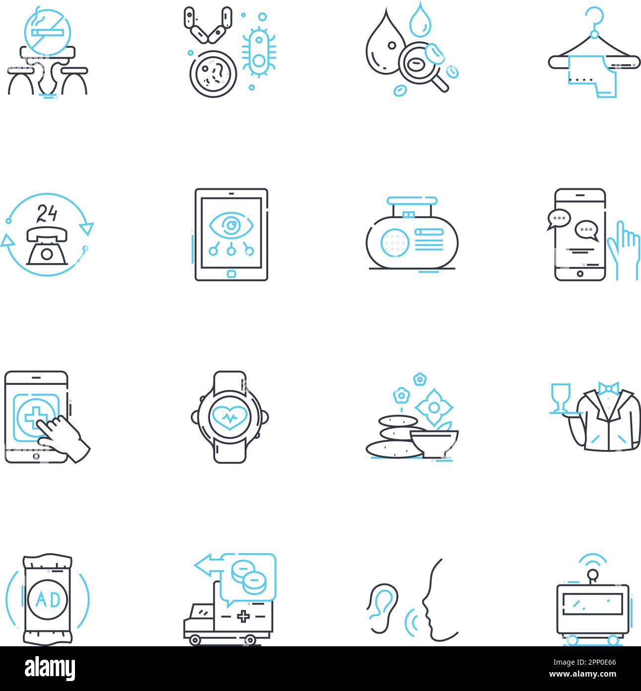 Client relations linear icons set. Trust, Communication, Satisfaction ... Client relations linear icons set. Trust, Communication, Satisfaction ...