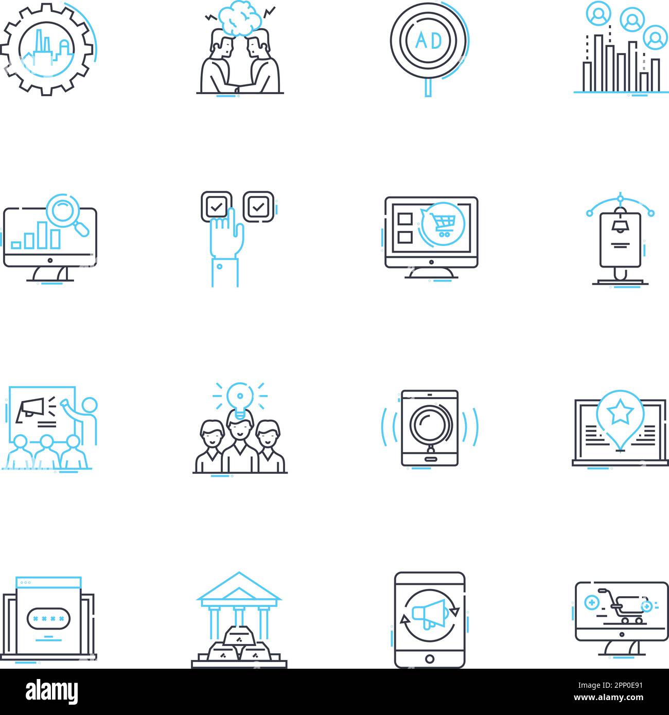 Training Camps linear icons set. Intense, Bootcamp, Fitness, Drills ...