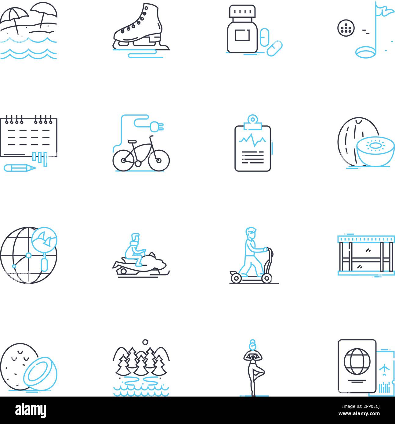 Nutritious meals linear icons set. Nourishing, Healthy, Balanced ...