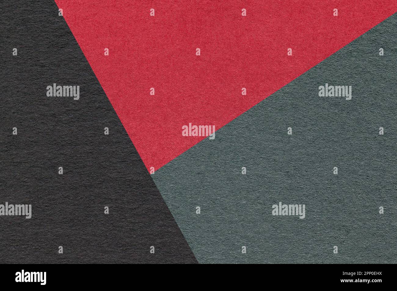 Texture of craft red, black and green shade color paper background ...