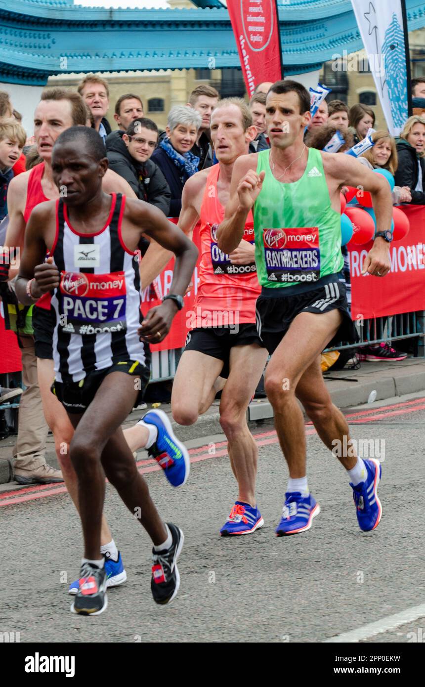 Koen Raymaekers competing in the Virgin Money London Marathon 2015 ...