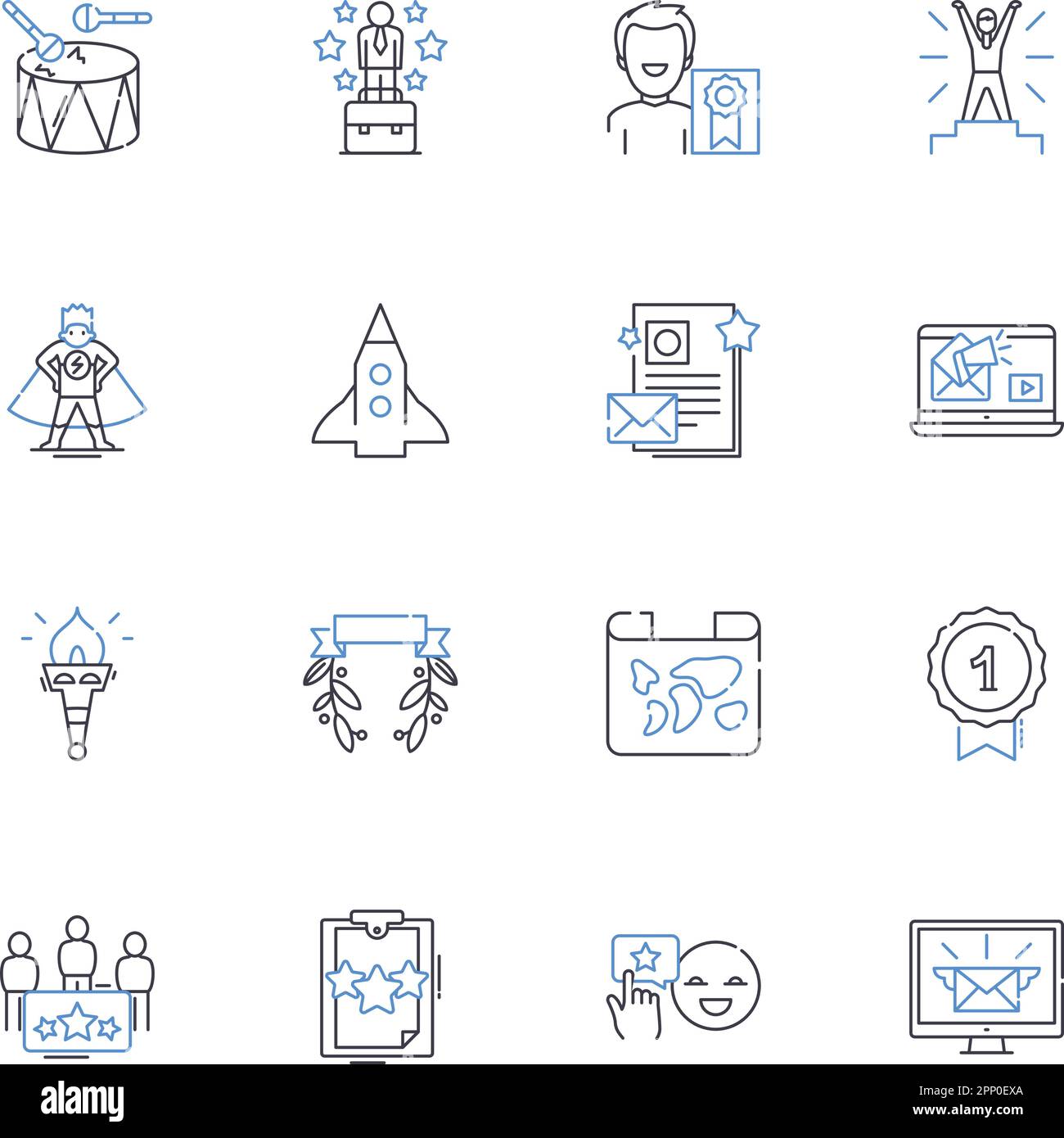 Winning and revenue line icons collection. Profit, Income, Success ...