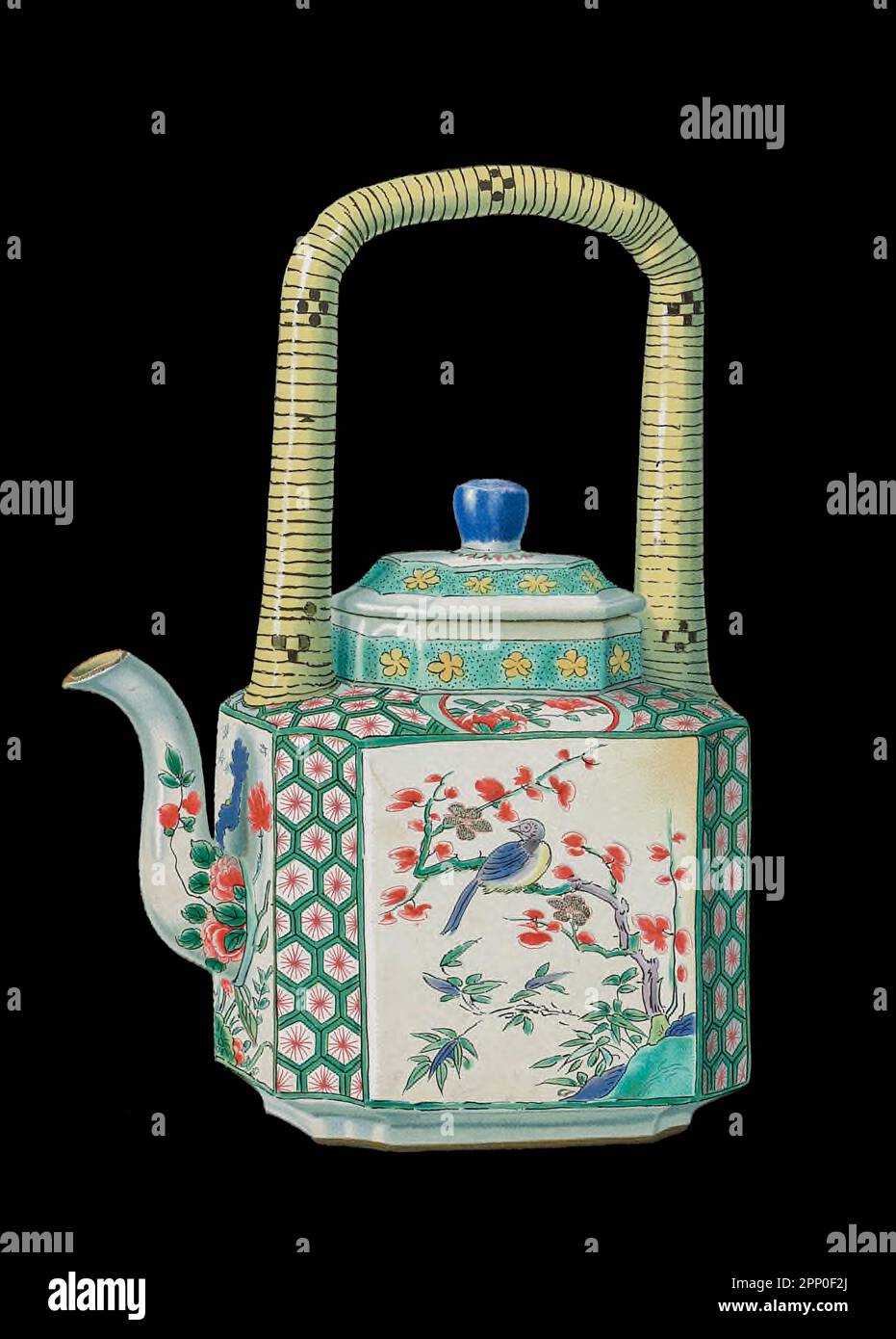 Wine-pot (Chiu Hu) of rough paste and antique style enameled with ...