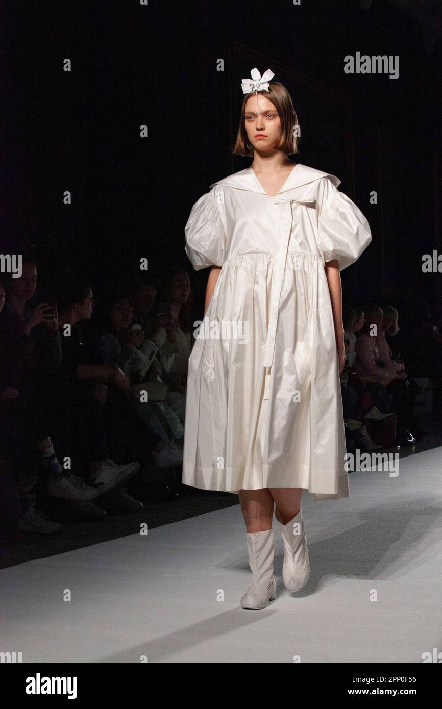 London, UK. 21st Apr, 2023. Korean designer Minju Kim, winner of the ...