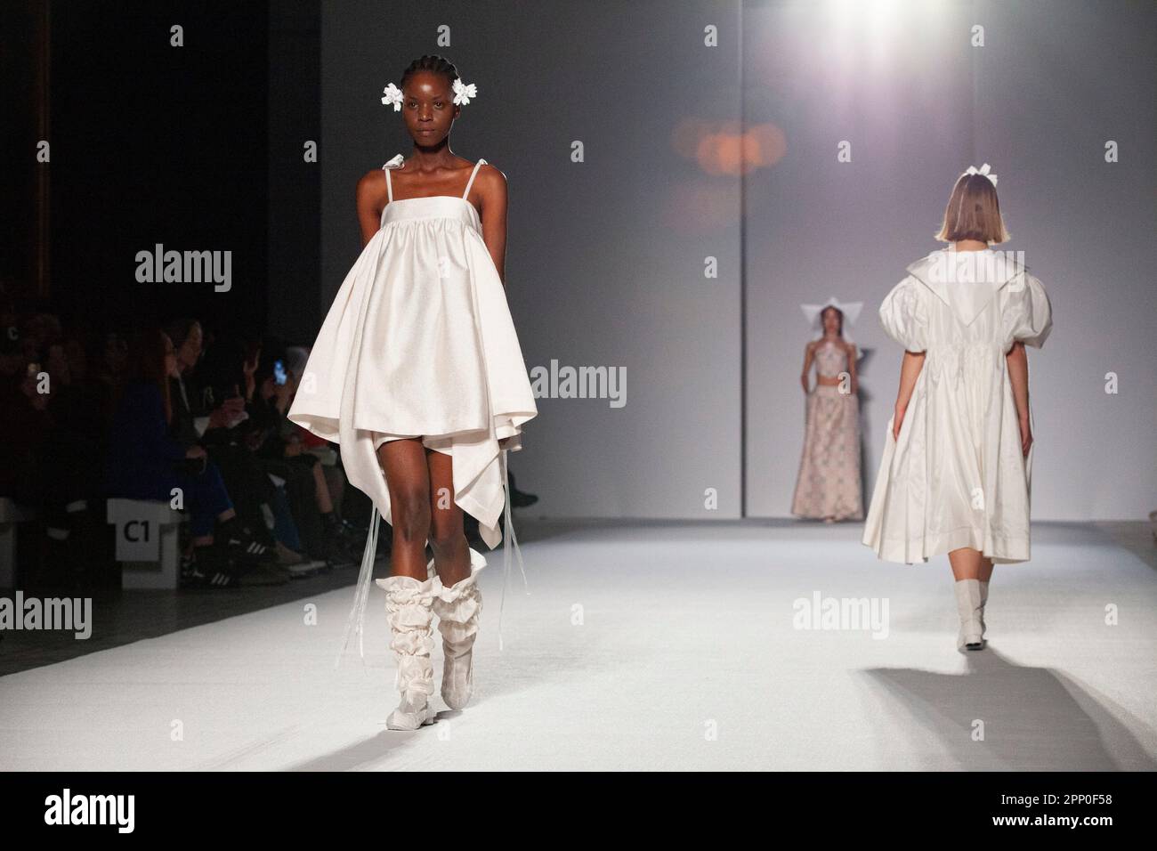 London, UK. 21st Apr, 2023. Korean designer Minju Kim, winner of the ...