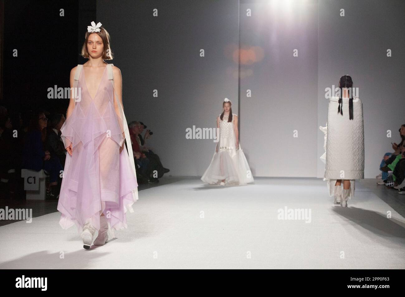 London, UK. 21st Apr, 2023. Korean designer Minju Kim, winner of the ...