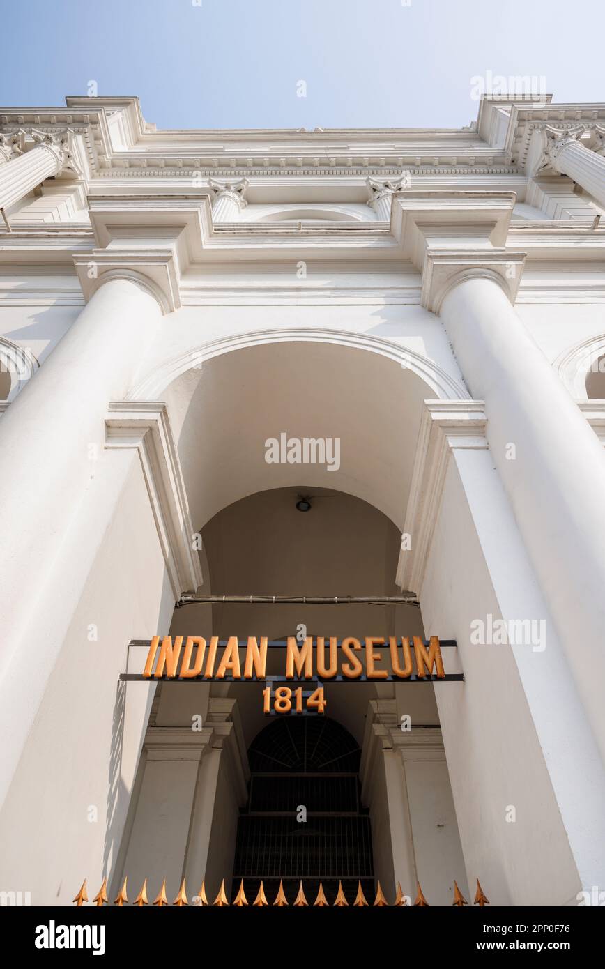 Name sign in the roadside entrance of the Indian Museum in the New ...