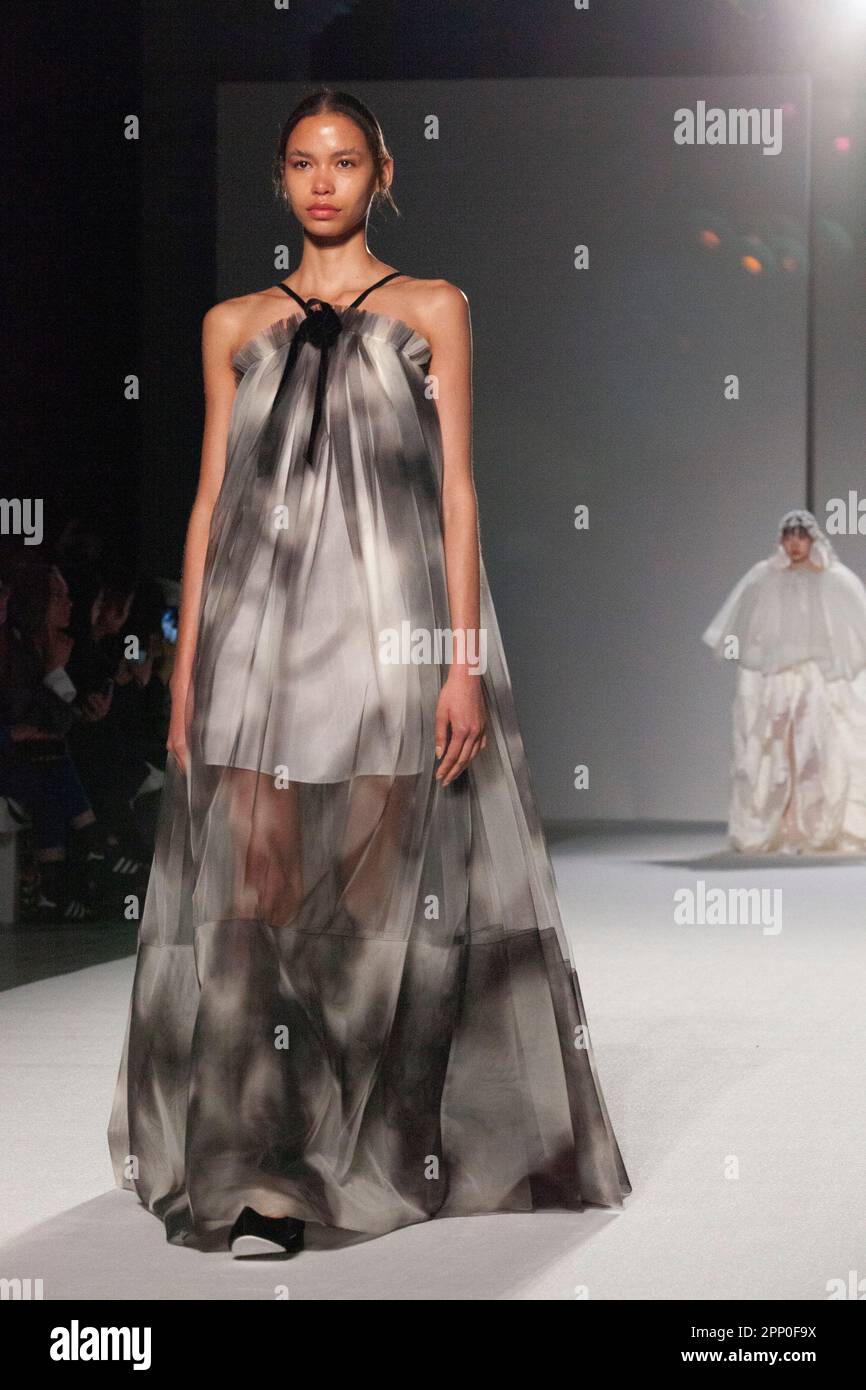 London, UK. 21st Apr, 2023. Korean designer Minju Kim, winner of the ...