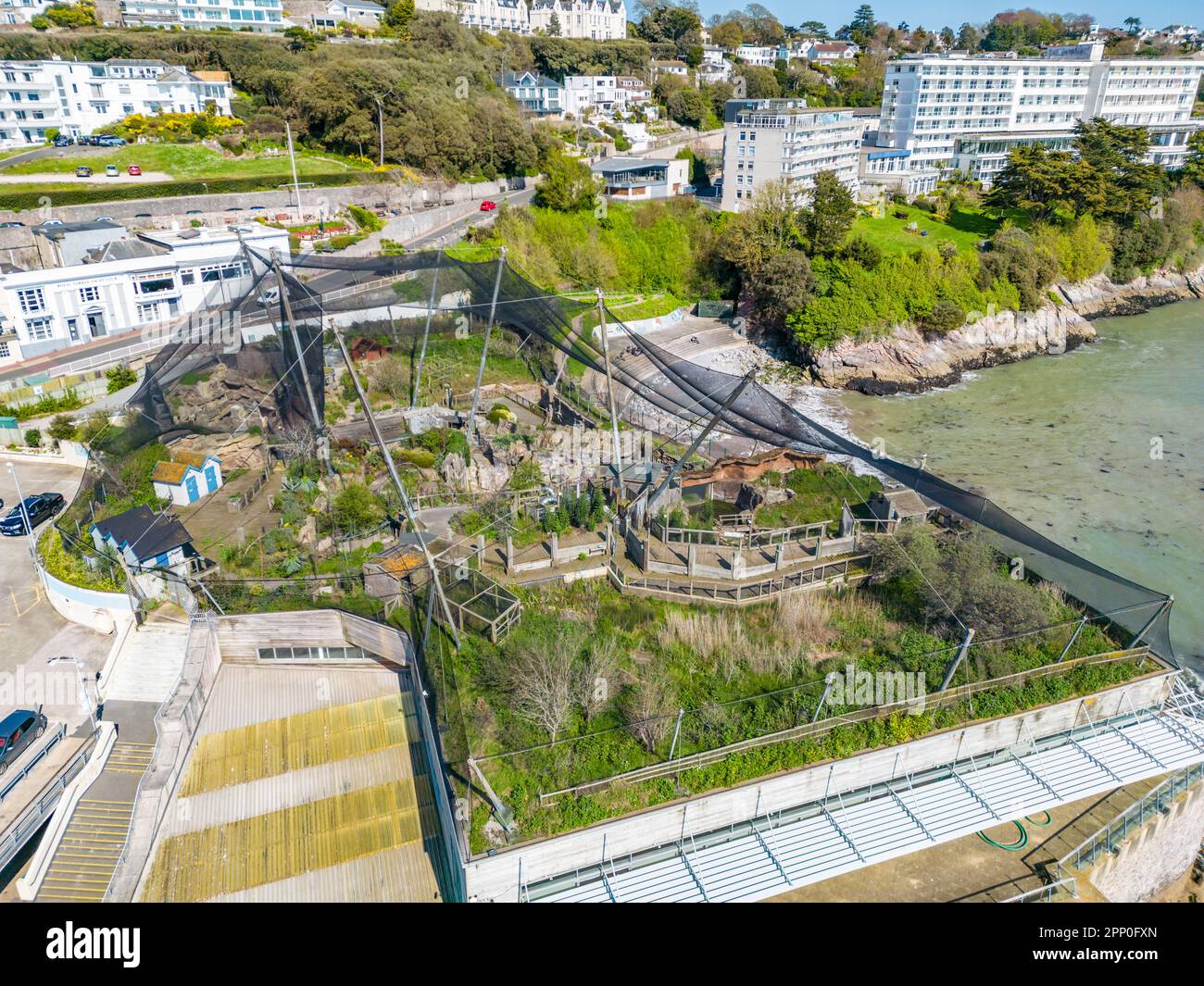 Torquay, UK. 20th Apr, 2023. View over the abandoned Living Coasts in ...