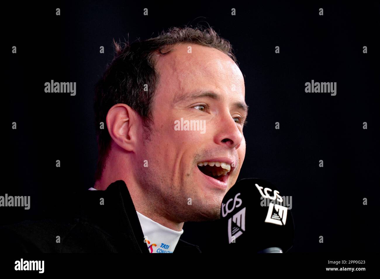 Marcel Hug during a press conference held at the TCS London Marathon ...