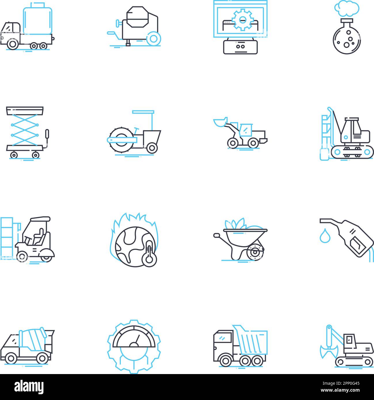 Surgical instruments linear icons set. Scalpel, Forceps, Scissors ...