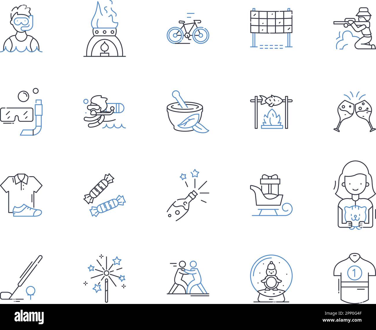 Pursuit line icons collection. Chase, Hunt, Quest, Driven, Ambition ...