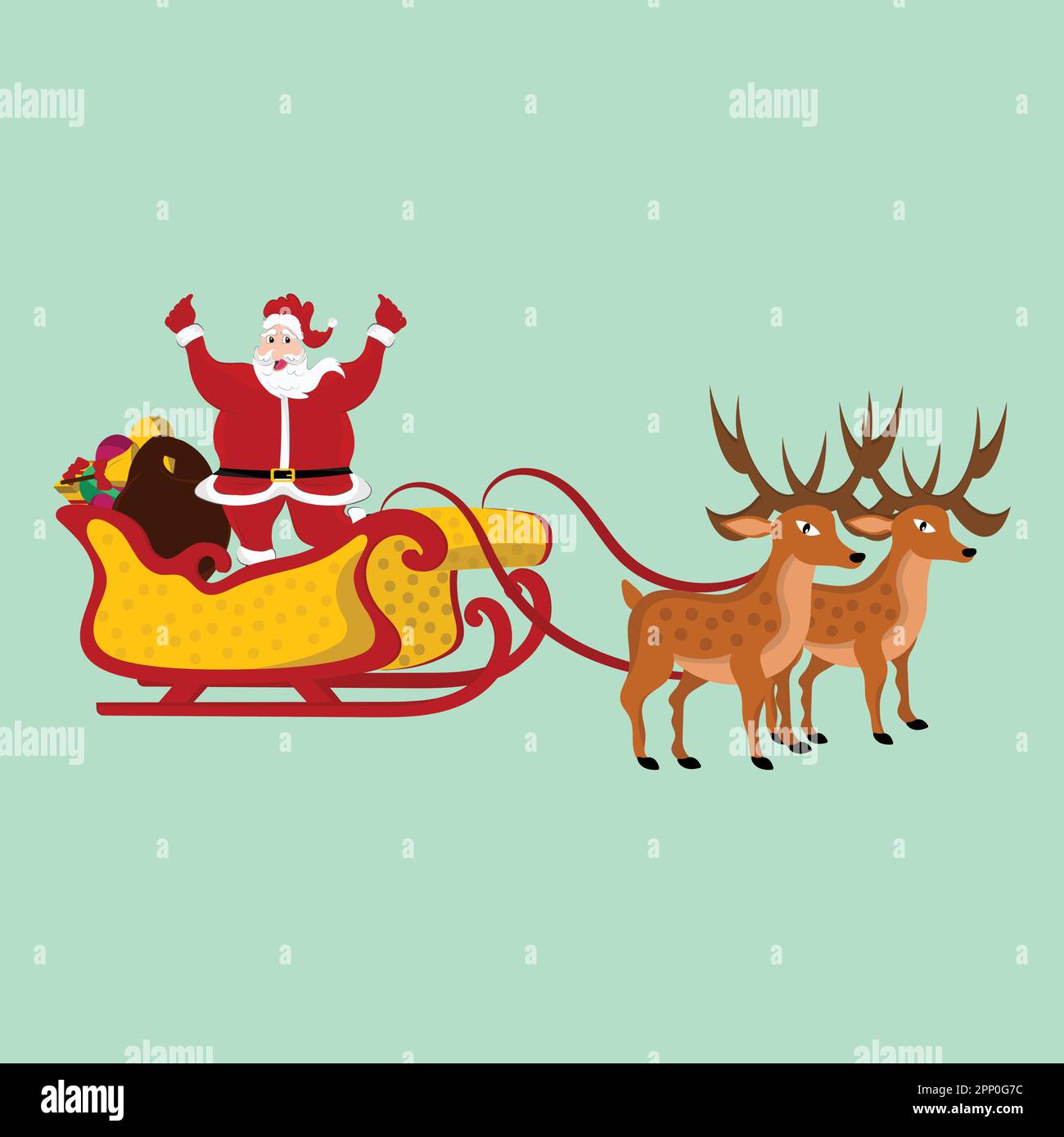 Cheering santa claus Stock Vector Images - Alamy