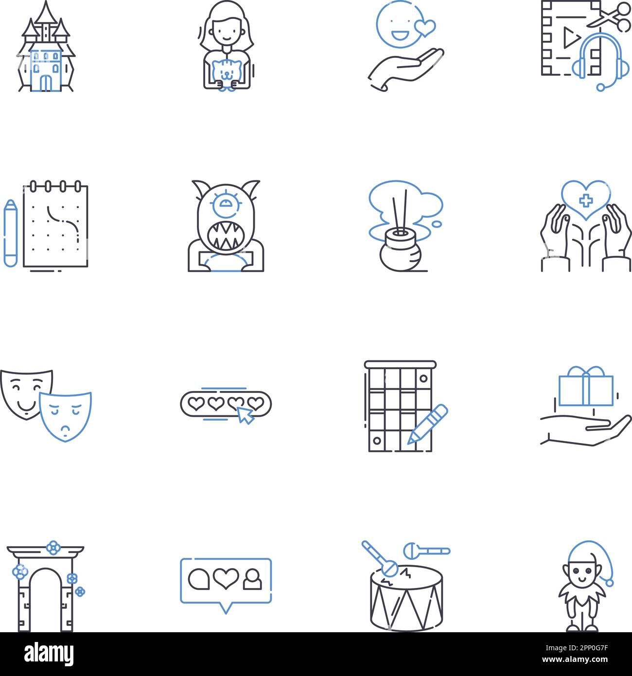 Proficiency skills line icons collection. Fluency, Expertise, Mastery ...
