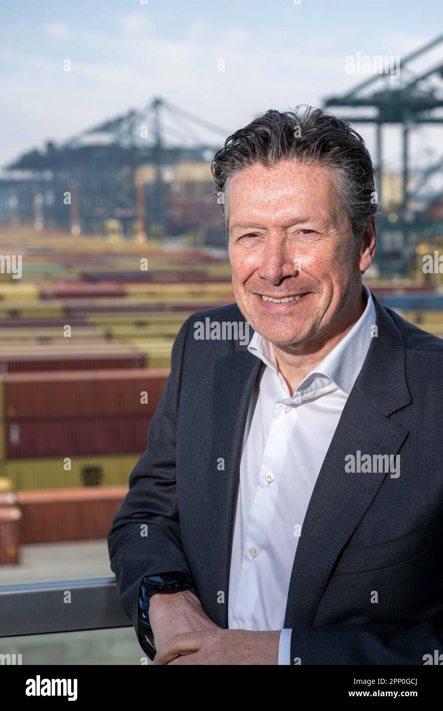 Antwerp, Belgium. 21st Apr, 2023. MSC Belgium CEO Marc Beerlandt poses ...