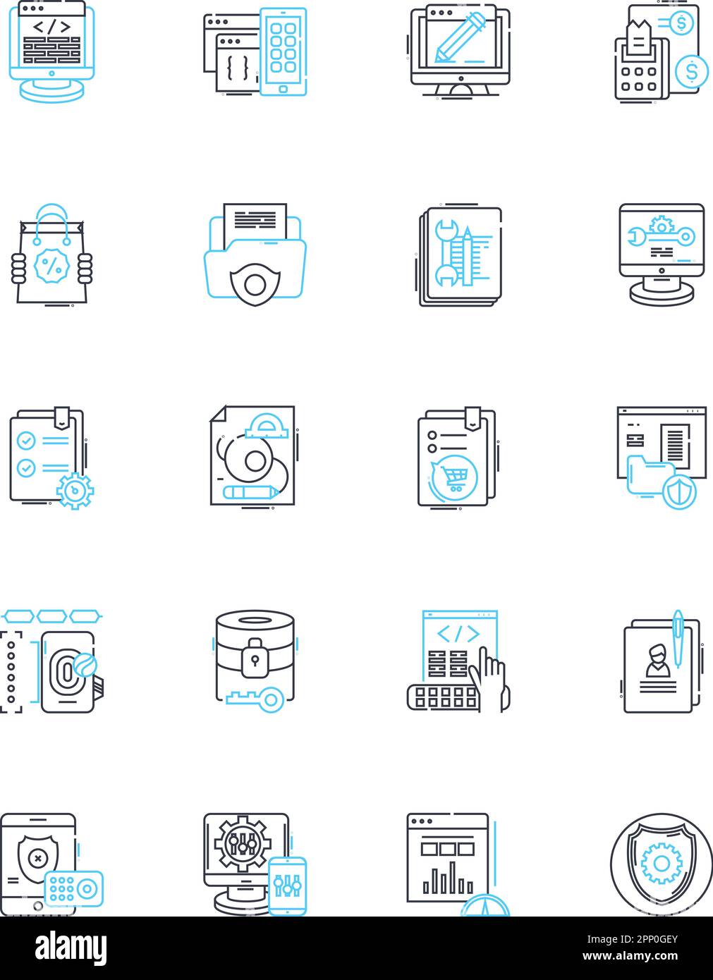 Information Assurance linear icons set. Encryption, Cybersecurity, Risk ... Information Assurance linear icons set. Encryption, Cybersecurity, Risk ...