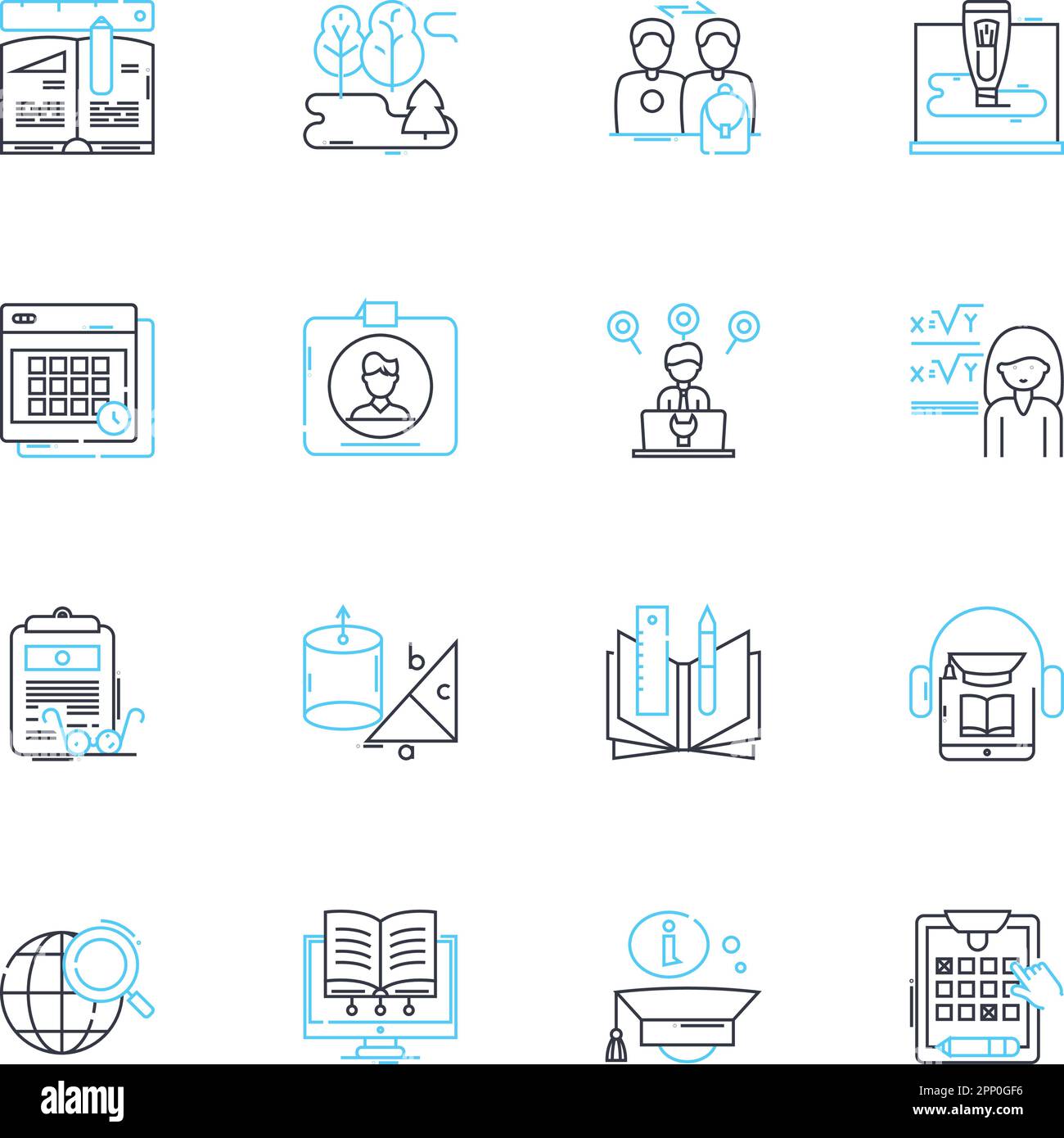 Training compnts linear icons set. Instruction, Practice, Education ... Training compnts linear icons set. Instruction, Practice, Education ...
