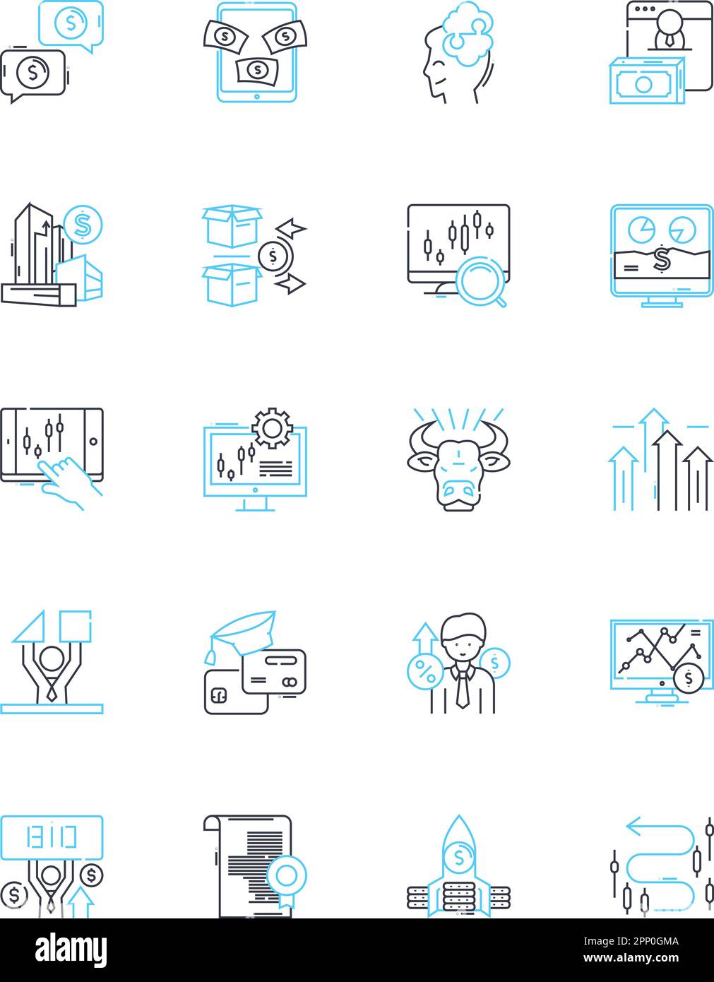 My mentoring linear icons set. Guidance, Coaching, Support, Empowerment ...