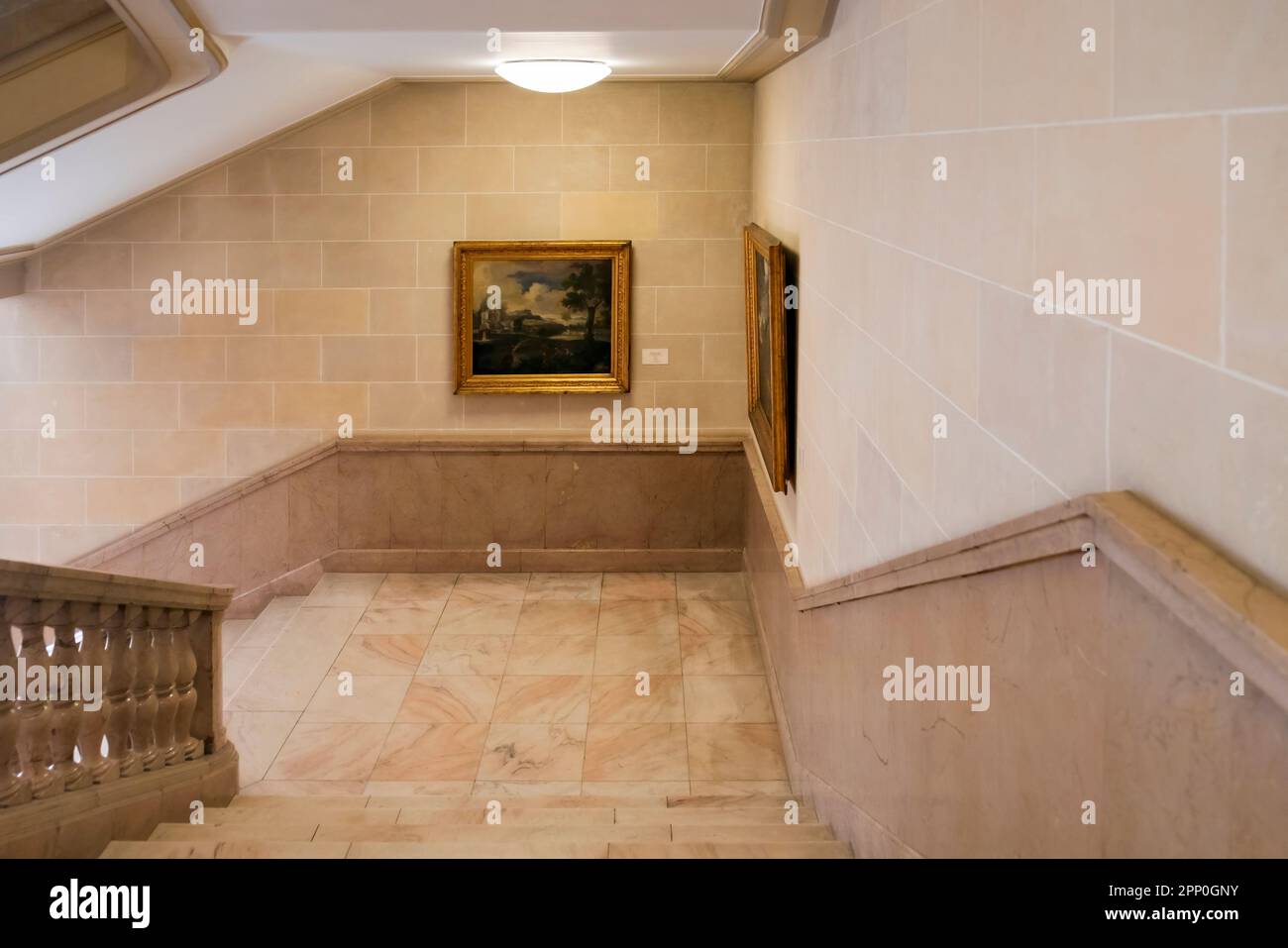 Interior of the National Museum Art Bucharest located in the former ...