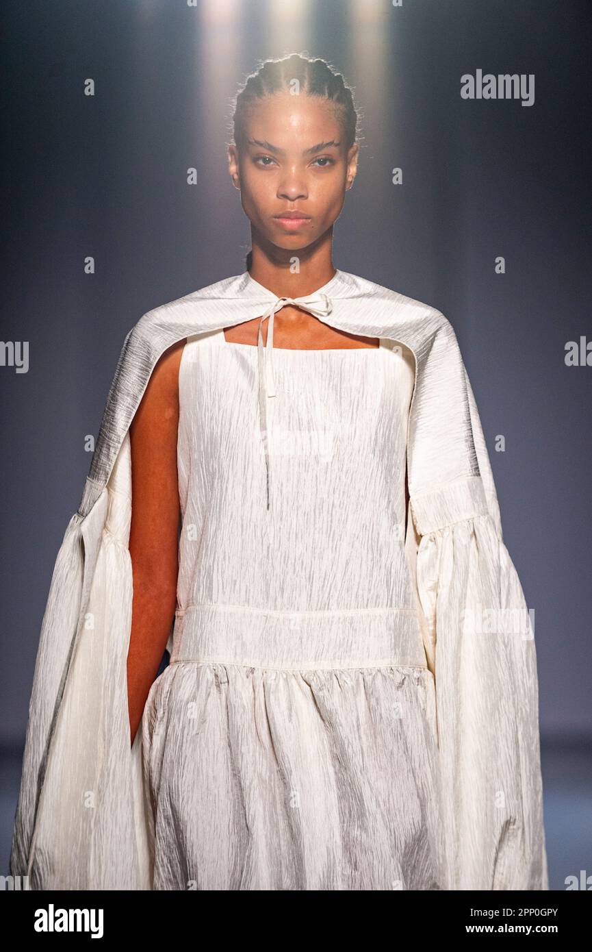 London, UK. 21 April 2023. A model wears a look by Korean fashion ...