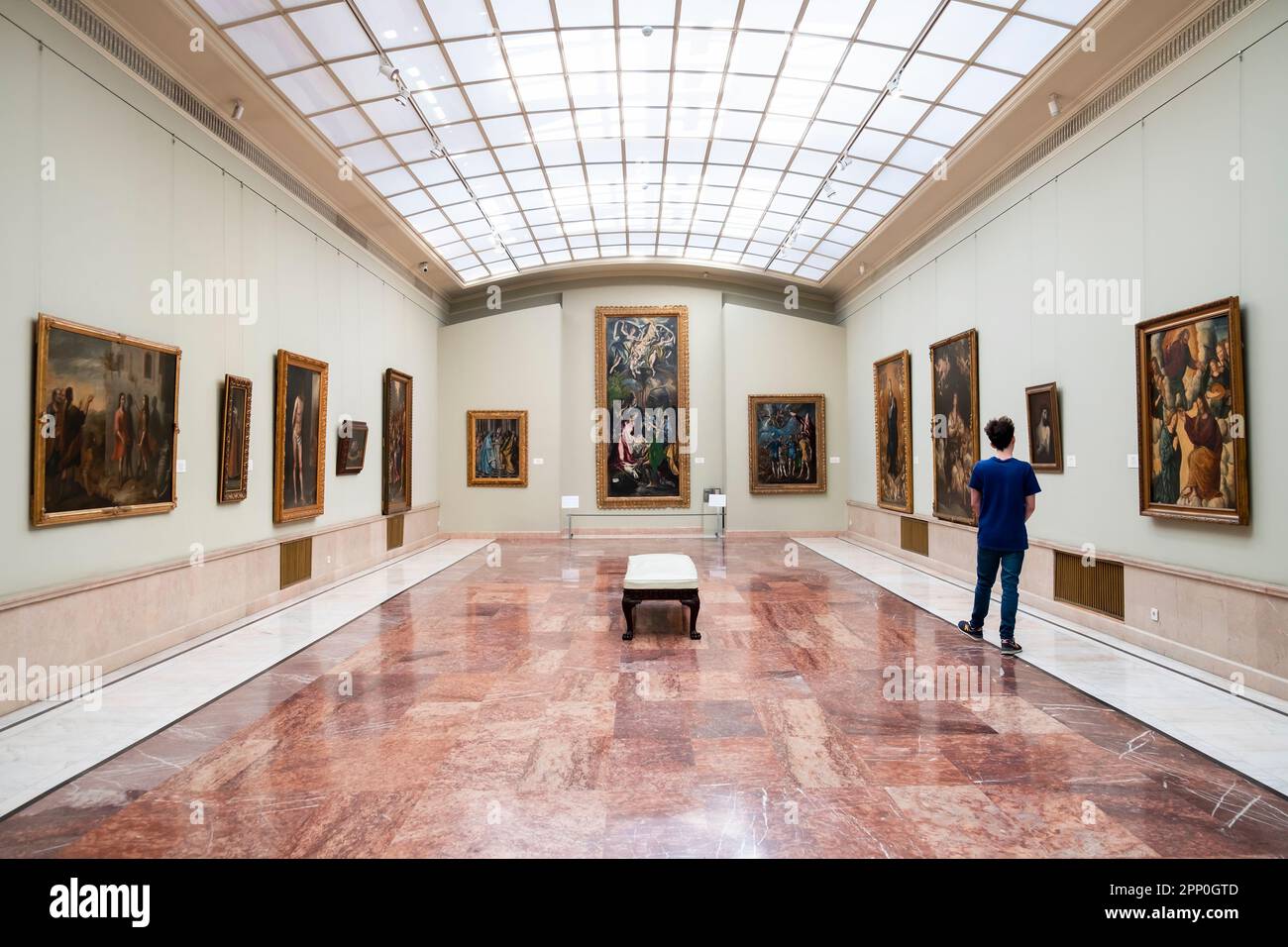 Interior of the National Museum Art Bucharest located in the former ...